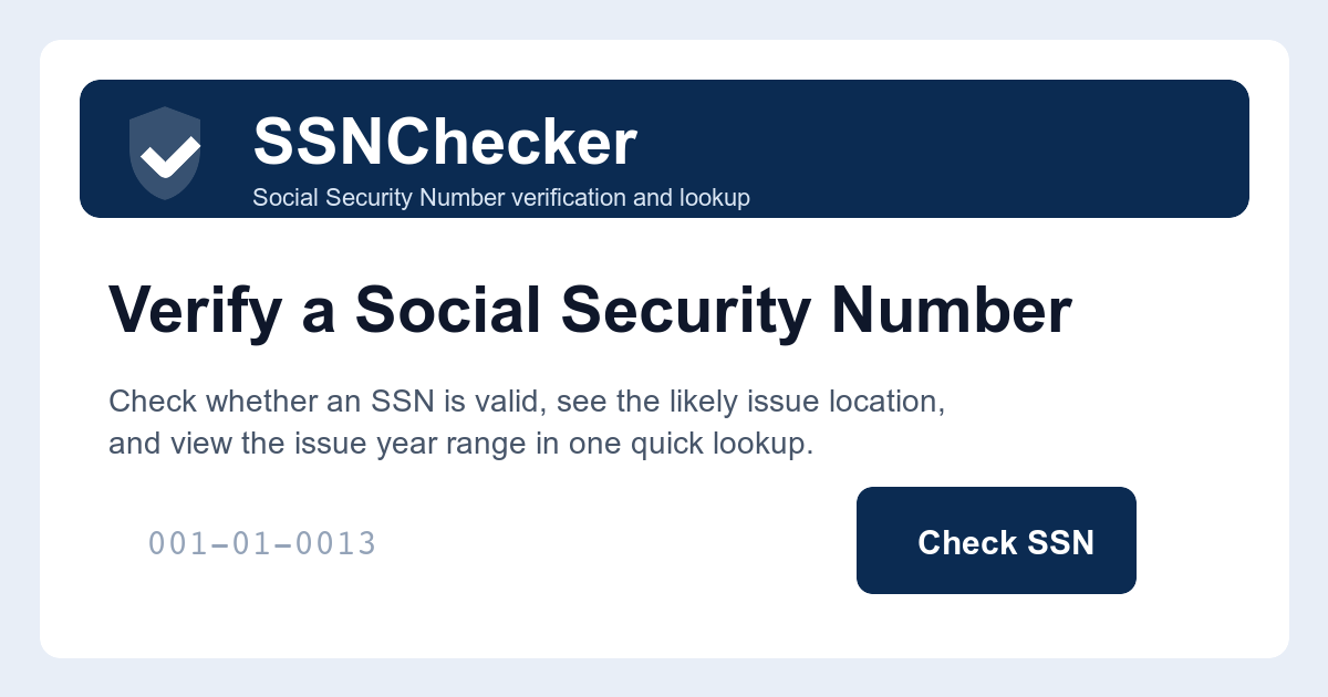 SSN Lookup by State | SSNChecker